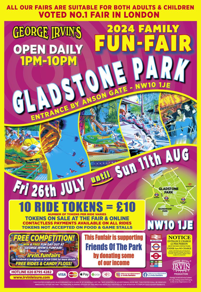 Gladstone Park Family Funfair - NW10 1JE - Irvin Leisure