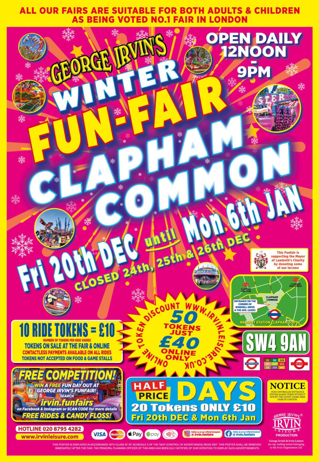 Clapham Common Winter Funfair - Irvin Leisure