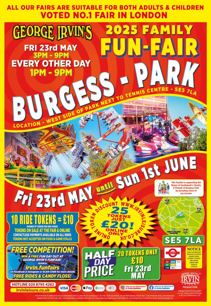Burgess Park Funfair in Southwark, South London